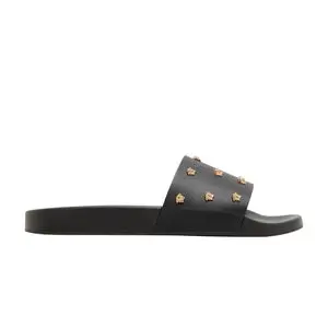 Versace Medusa Stud Leather Slides