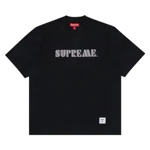 Supreme Stencil Embroidered Short-sleeve Top