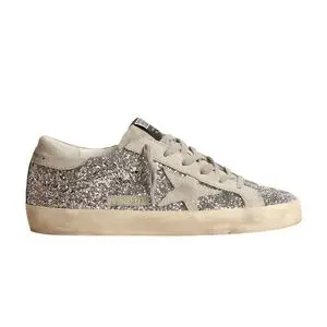 GOLDEN GOOSE Superstar Glitter Sneakers - Silver