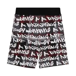 A BATHING APE Graffiti Check Shorts