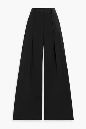Veronica Beard Sonia Wool-blend Wide-leg Pants - Black