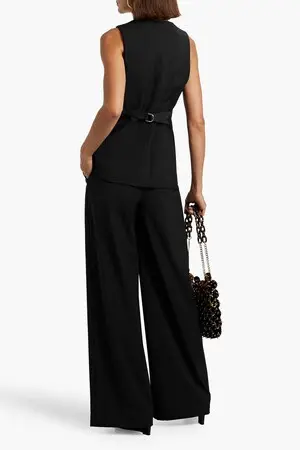 Veronica Beard Sonia Wool-blend Wide-leg Pants - Black