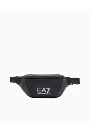Emporio Armani Ea7 Train Core Belt Bag With Logo - Black