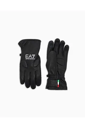 Emporio Armani Leather Ski Gloves