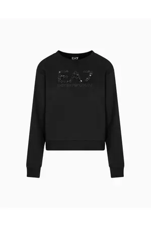 EA7 Cotton-blend Crew-neck Sweatshirt