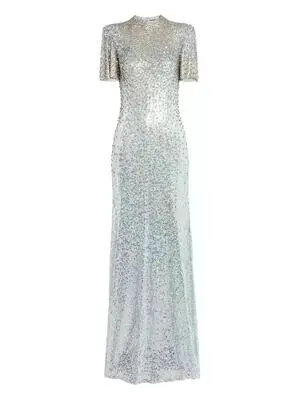 Jenny Packham Jourdain Maxi Dress - Silver
