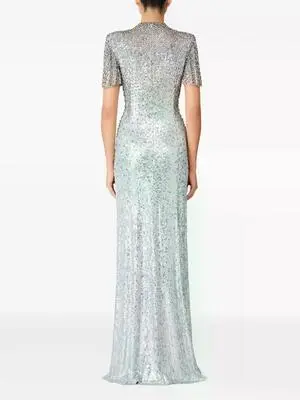 Jenny Packham Jourdain Maxi Dress - Silver