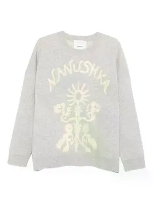 Nanushka Floral-embroidered Pullover Sweater