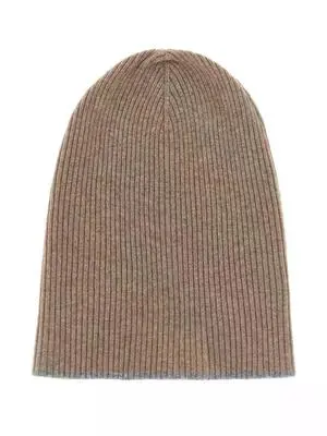 Brunello Cucinelli Ribbed Cashmere Beanie - Neutrals