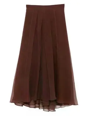 Brunello Cucinelli Pleated High-rise Skirt