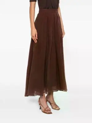 Brunello Cucinelli Pleated High-rise Skirt