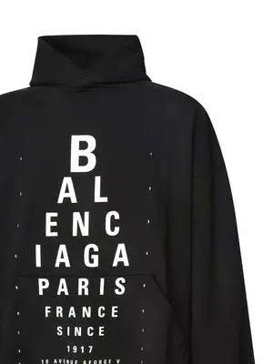 Balenciaga Optical Eye-chart Print Hoodie