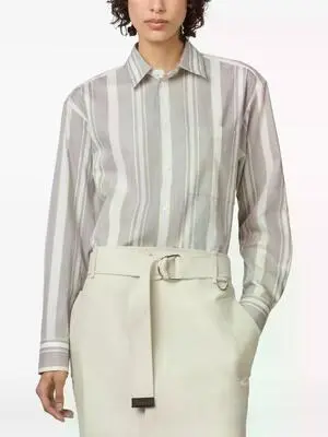 TOD'S Striped Belted Shirt