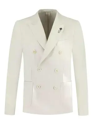 LARDINI Double-breasted Patch-pocket Blazer