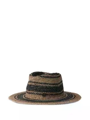 MAISON MICHEL Straw Sun Hat - Black