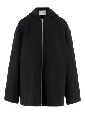 JIL SANDER Hooded Wool Jacket - Black