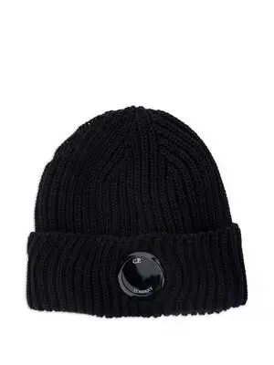 C.P. COMPANY Ribbed Beanie - Black