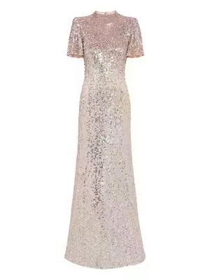 Jenny Packham Jourdain Sequin-embellished Gown - Pink