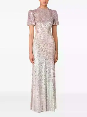 Jenny Packham Jourdain Sequin-embellished Gown - Pink