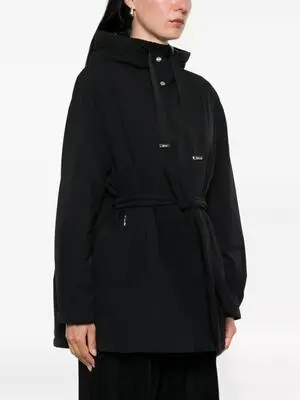 Herno Hooded Belted Jacket - Black