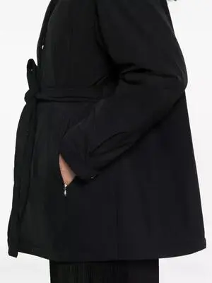 Herno Hooded Belted Jacket - Black
