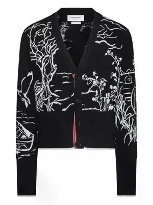 Thom Browne Scenic Intarsia Cardigan