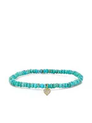 SYDNEY EVAN 14k Yellow Turquoise And Diamond Bracelet - Gold