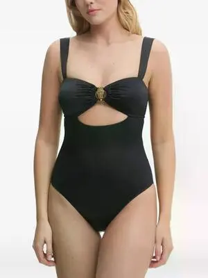Kurt Geiger Cut-out Embellished Swimsuit - Black