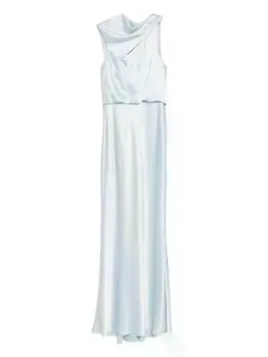 Amsale Satin Draped Dress