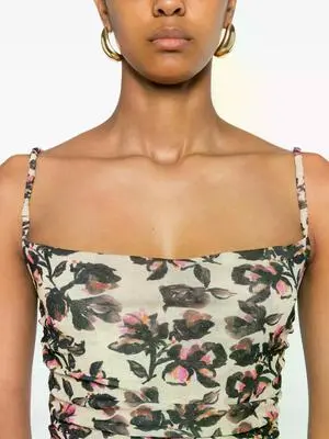 Nanushka Floral-print Ruched Midi Dress