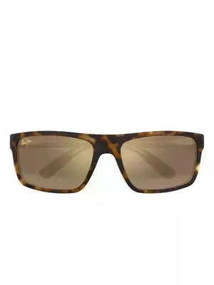 Maui Jim Tortoiseshell Rectangular Sunglasses - Brown