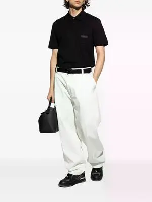 Givenchy Logo-patch Polo Shirt - Black
