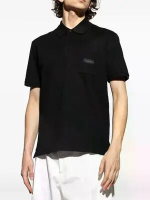 Givenchy Logo-patch Polo Shirt - Black