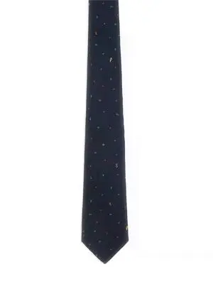 Paul Smith Embroidered Silk Neck Tie