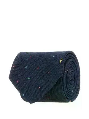 Paul Smith Embroidered Silk Neck Tie