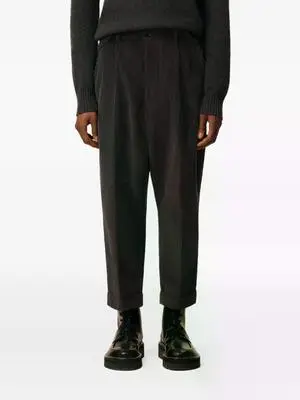 AMI Paris Pleated Cuffed Trousers