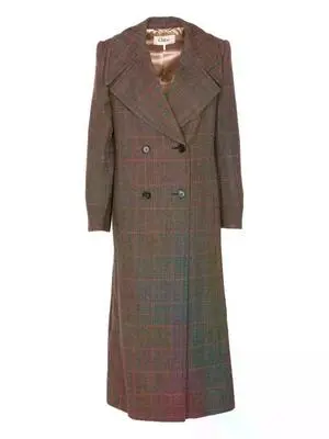 Chloé Prince Of Wales-check Wool Coat