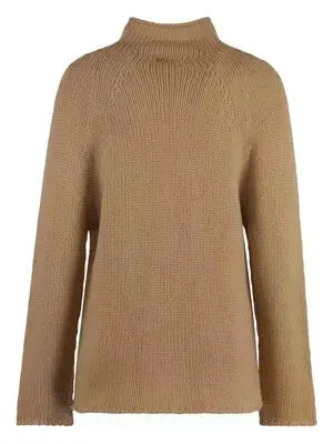 THE (ALPHABET) Turtleneck Cashmere Jumper - Neutrals