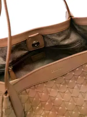 SERAPIAN Small Secret Tote Bag - Brown