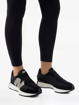 NEW BALANCE 327 Moombean Leopard Sneakers - Black