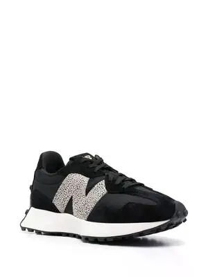 NEW BALANCE 327 Moombean Leopard Sneakers - Black