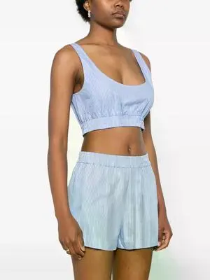 MODES Striped Crop Top - Blue