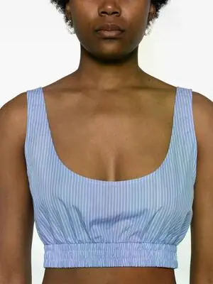 MODES Striped Crop Top - Blue