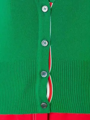 Thom Browne V-neck Cardigan - Green