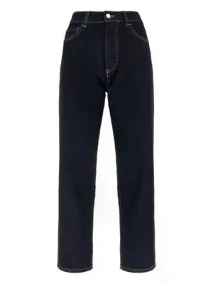ICON DENIM LOS ANGELES Star-embroidered Straight Leg Jeans