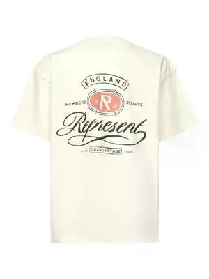 REPRESENT Logo-print T-shirt - Neutrals