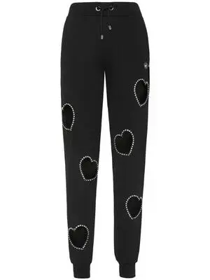 Philipp Plein Heart Cut-out Track Pants