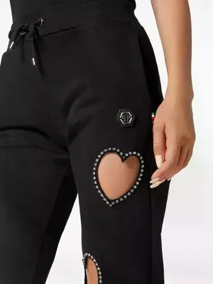 Philipp Plein Heart Cut-out Track Pants