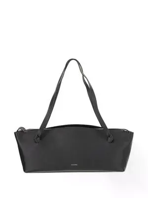JIL SANDER Big Joanna Leather Shoulder Bag - Black