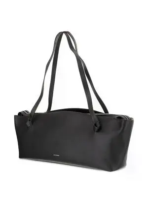 JIL SANDER Big Joanna Leather Shoulder Bag - Black